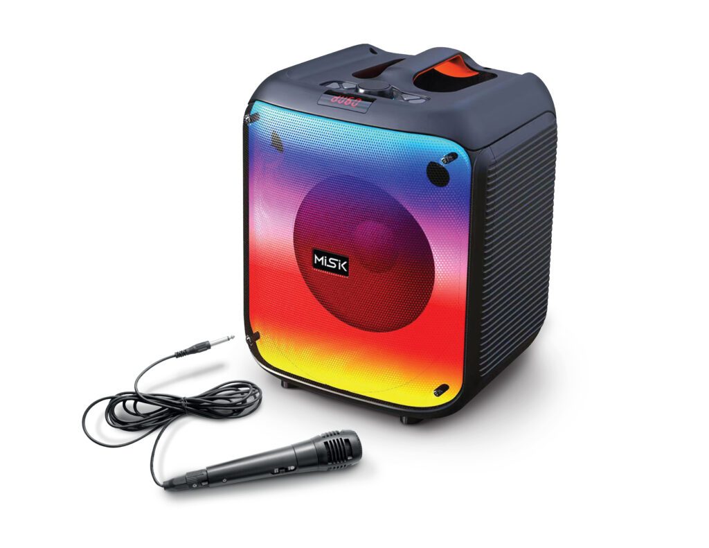 Bafle Portátil de 8” TWS con luces LED Flame - MISIK